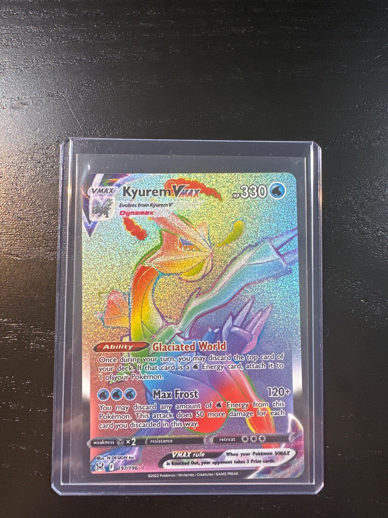 Kyurem VMAX 197/196 Lost Origin Rainbow Secret Rare PTCG NM, 興趣及遊戲, 玩具 ...