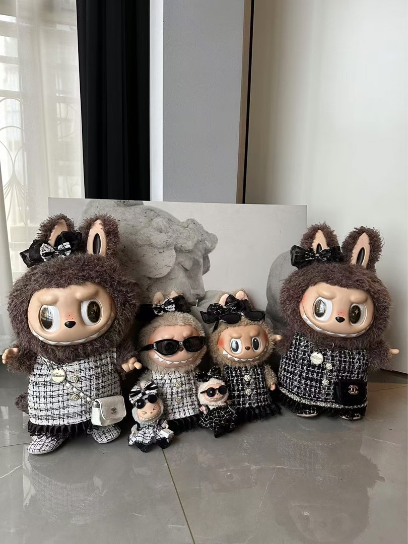 Labubu Zimomo gen 1 gen 2 v1 v2 mokoko outfit luxury brands, Hobbies ...