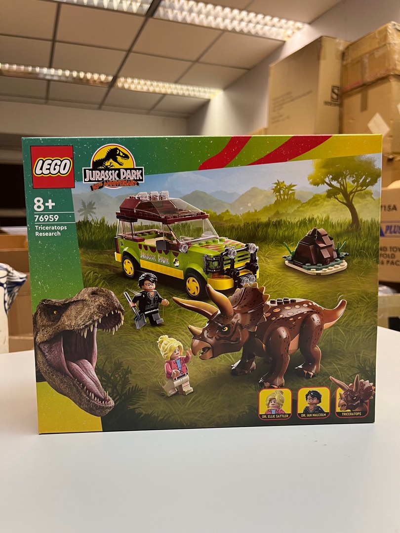 Lego 76959 Jurassic Park 30th Anniversary Triceratops Research, 興趣及遊戲 ...