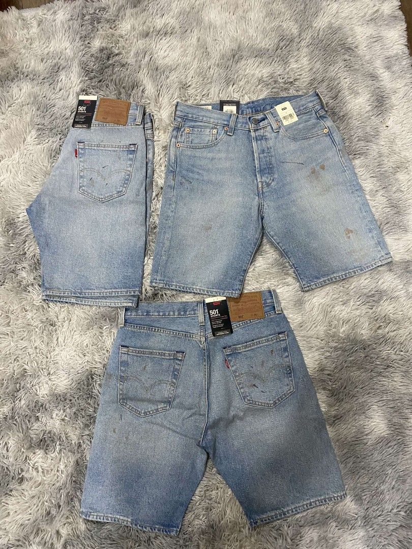 Levi's 501 Jorts Stained Design, Men's Fashion, Bottoms, Shorts on ...