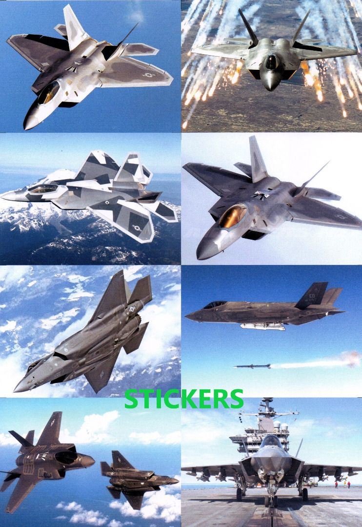 Lockheed-Martin/Boeing F-22A Raptor Photo Card and Sticker Set, Hobbies ...