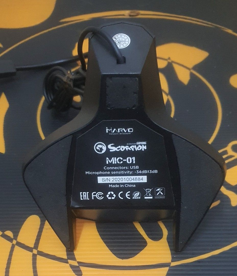 MARVO SCORPION MIC-01 RGB USB POWERED GAMING MICROPHONE, Video Gaming ...