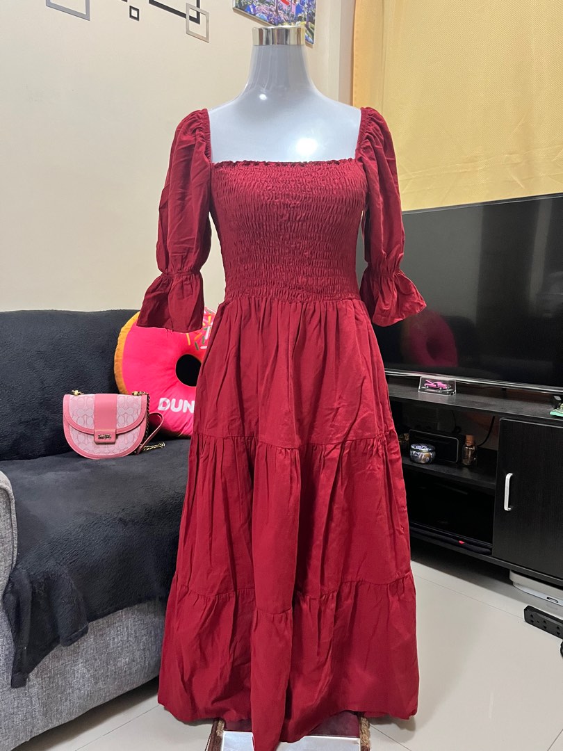 Maxi Bloody Red Dress, Women's Fashion, Dresses & Sets, Dresses on ...