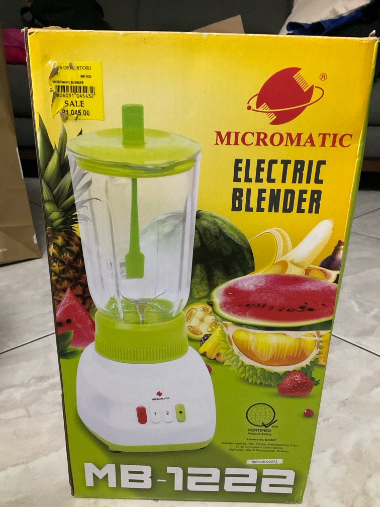 Micromatic Glass Blender 1.2 li, TV & Home Appliances, Kitchen ...