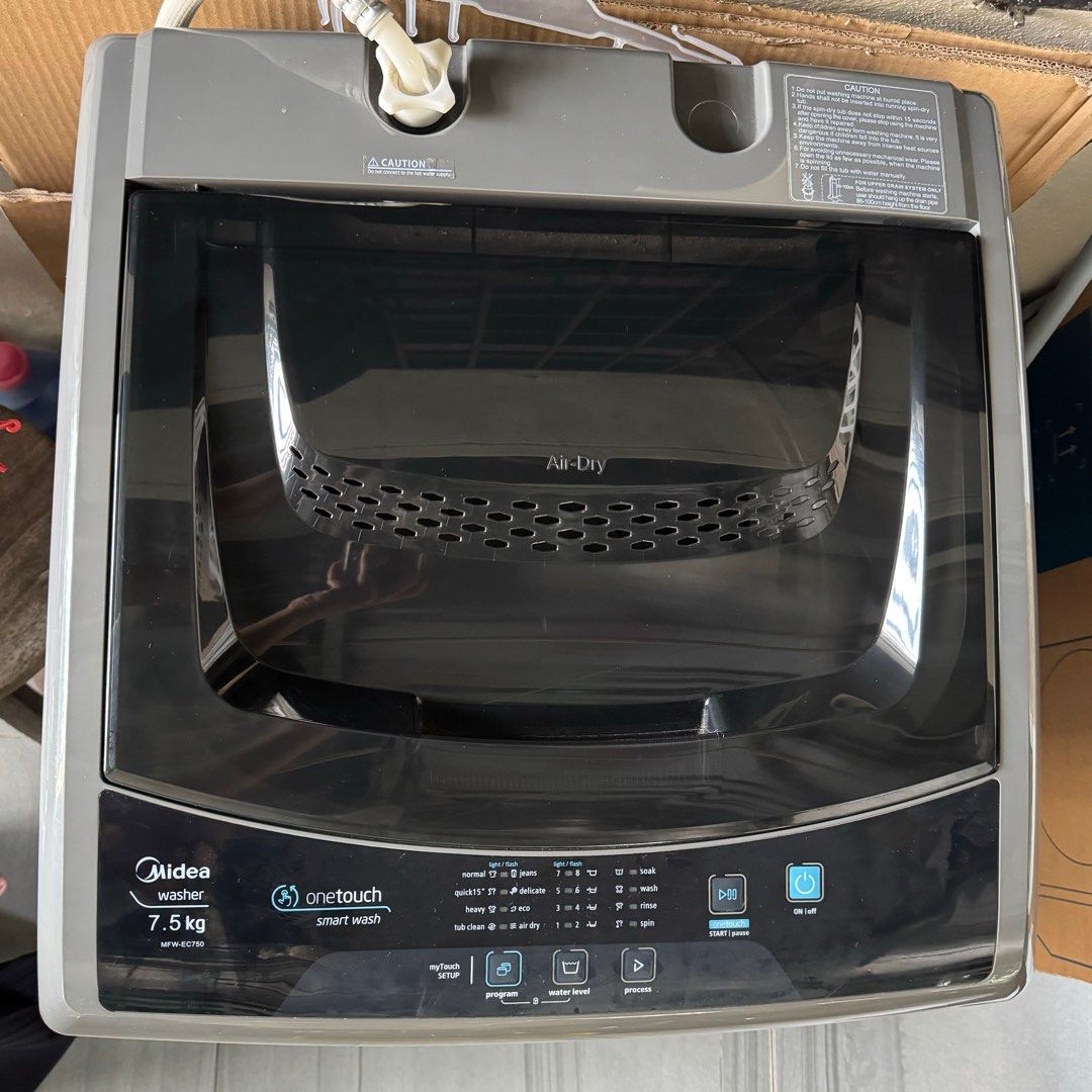 Midea Washing Machine Fully Auto 7.5 KG - MFW-EC750, TV & Home ...