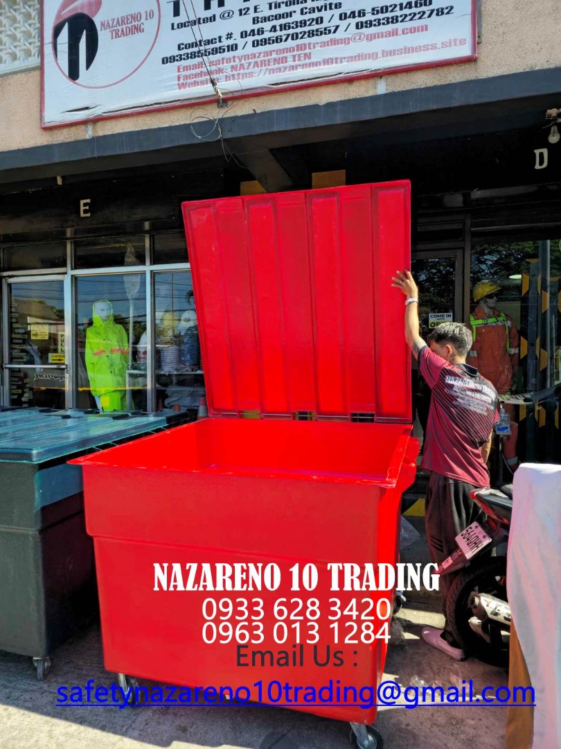 Mobile waste bin with wheels, Furniture & Home Living, Cleaning ...