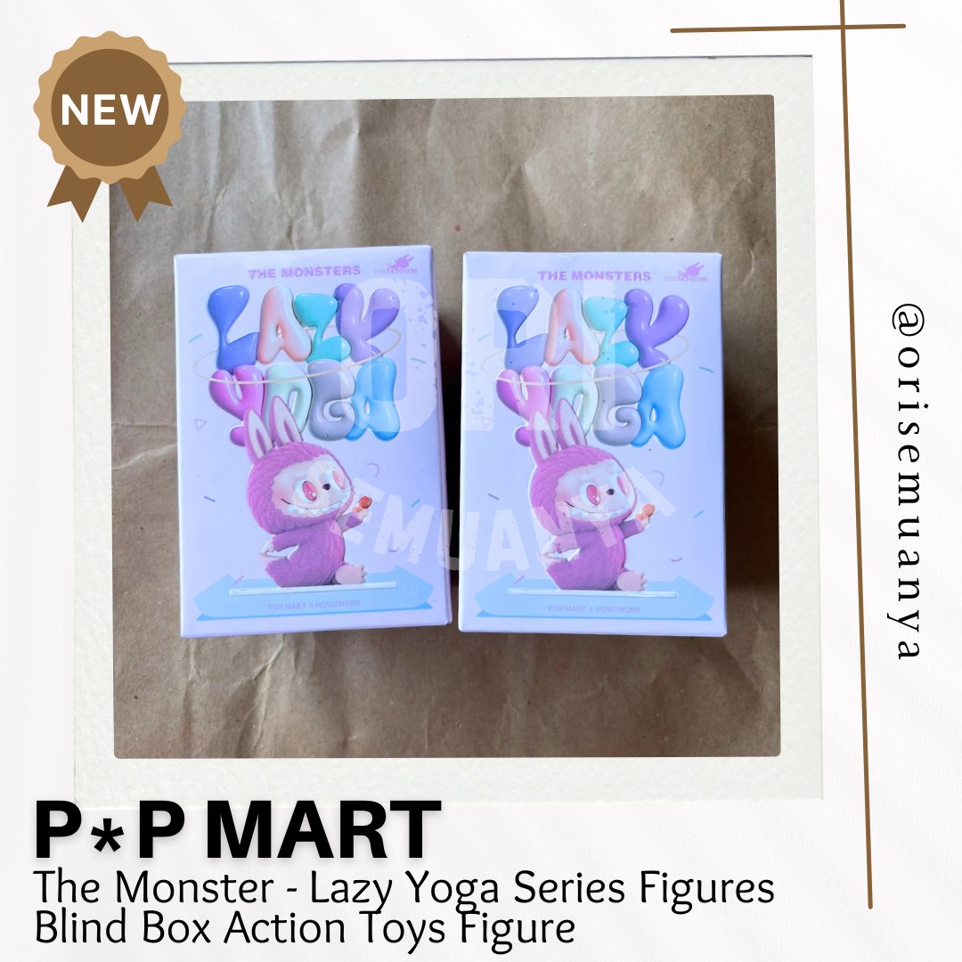 (NEW) Pop Mart The Monster - Lazy Yoga Series Figures Blind Box Action ...
