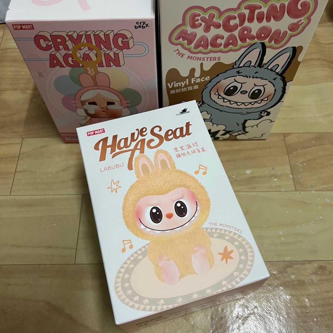 Original Popmart THE MONSTERS Labubu V2 Have a Seat Vinyl Plush Blind ...