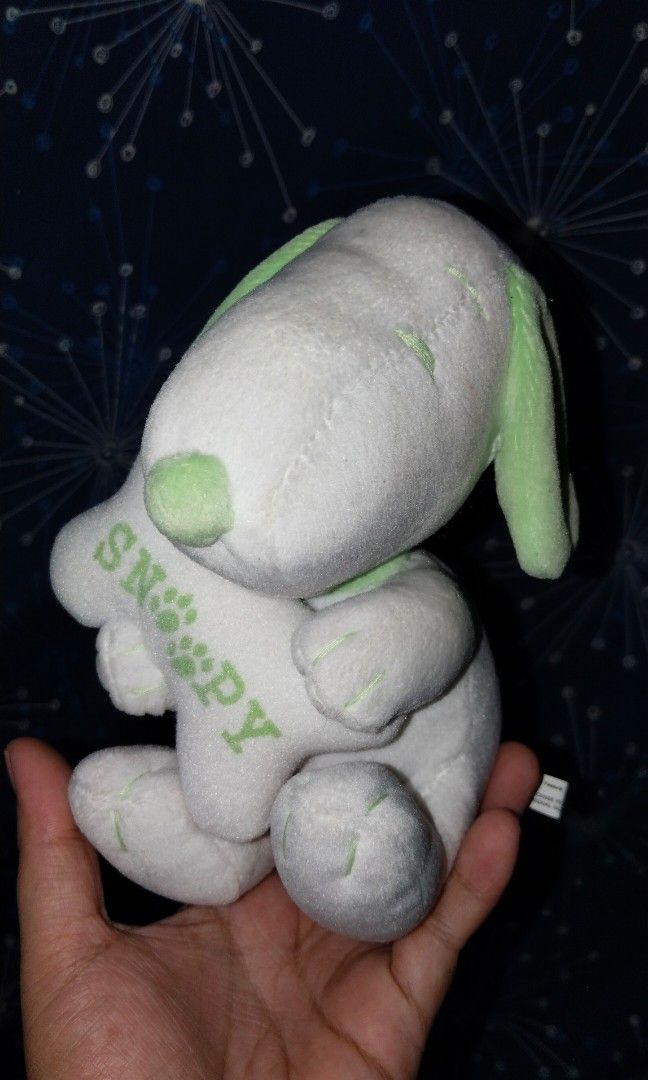 PEANUTS Snoopy Green with Bone plush, Hobbies & Toys, Toys & Games on ...