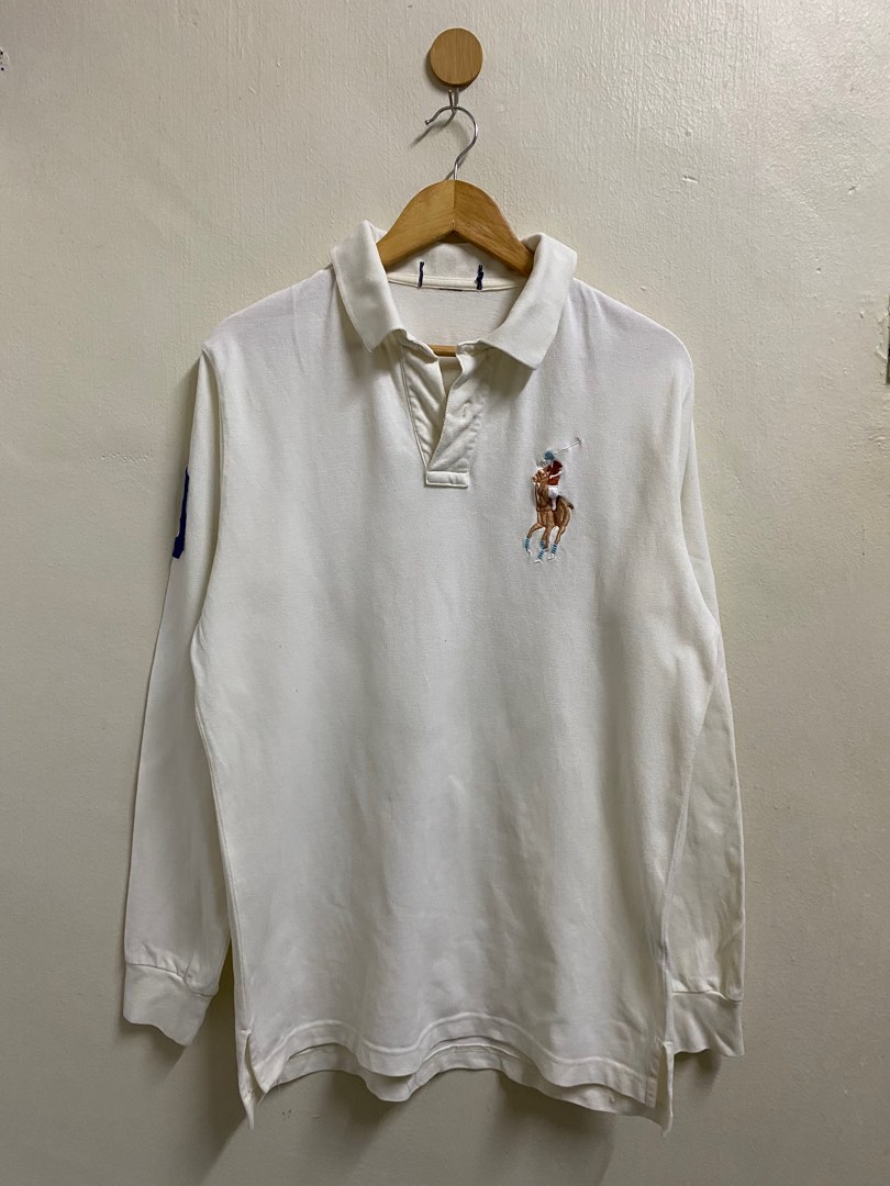 Polo Ralph Lauren Collar Long Sleeve Polo Rugby Shirt, Men's Fashion, Tops & Sets, Tshirts ...