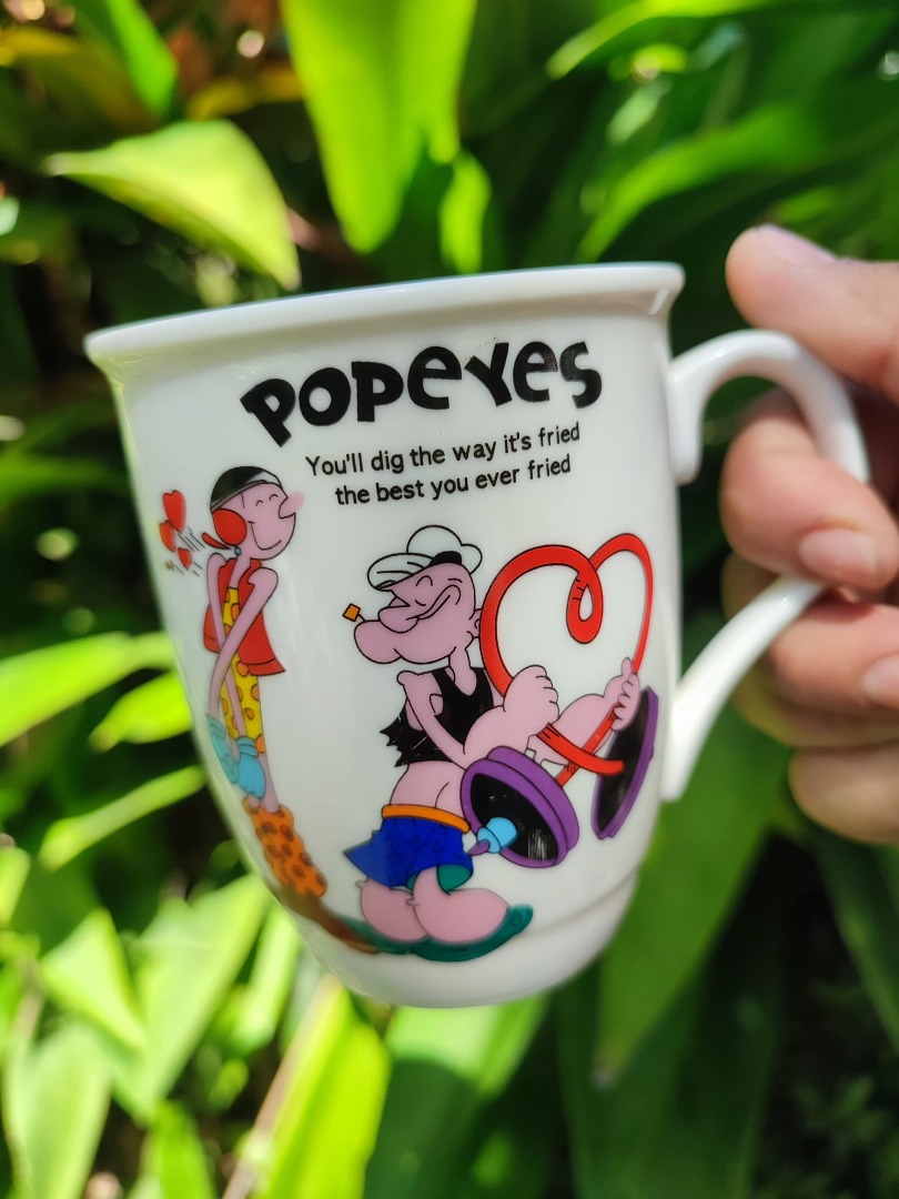 Popeyes Coffee Mug, Hobbies & Toys, Memorabilia & Collectibles, Vintage ...