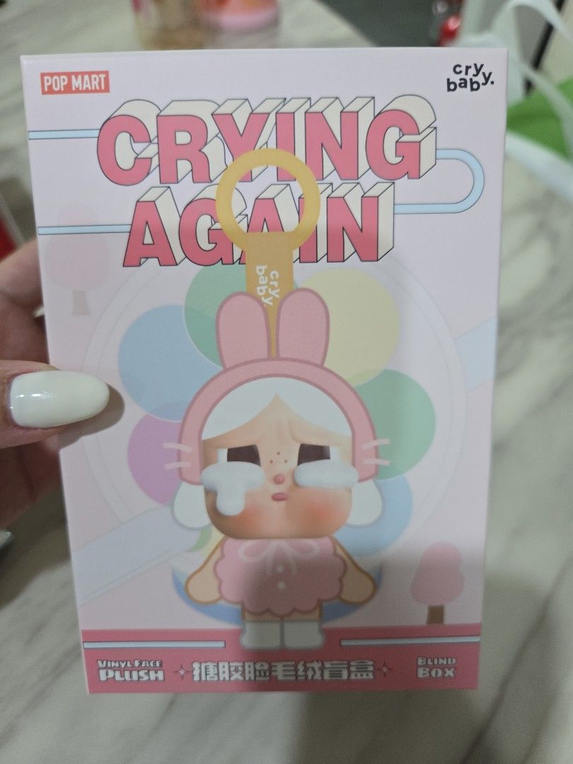 Popmart Cry Baby Crying Again Vinyl Face Plush, Hobbies & Toys, Toys ...