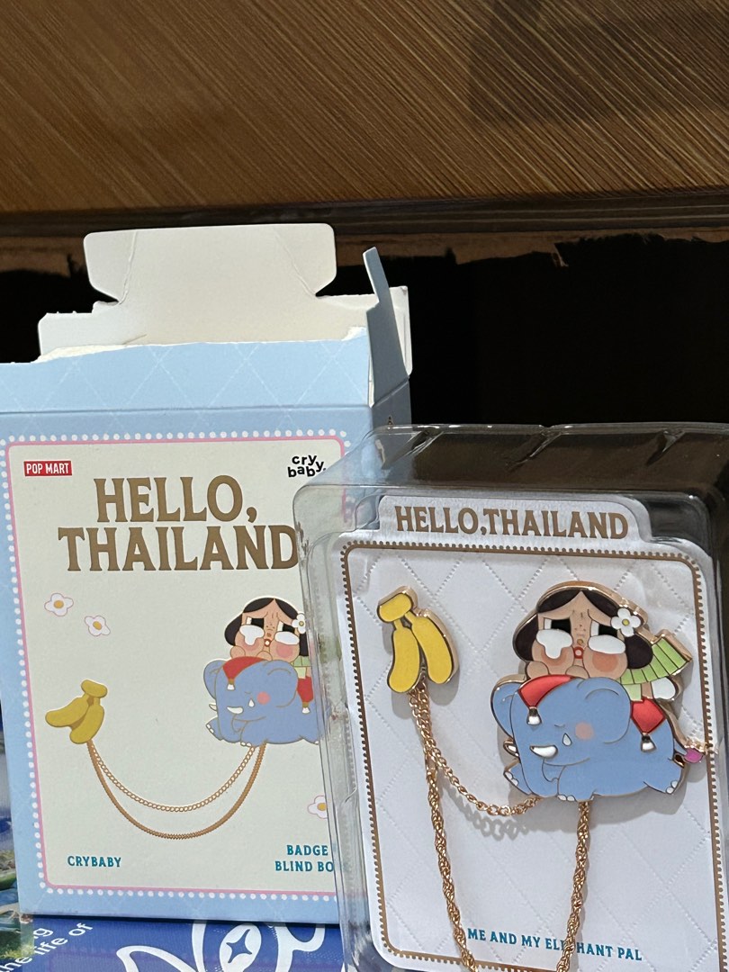 POPMART CRY BABY ENAMEL PIN HELLO THAILAND SERIES, Toys & Collectibles ...