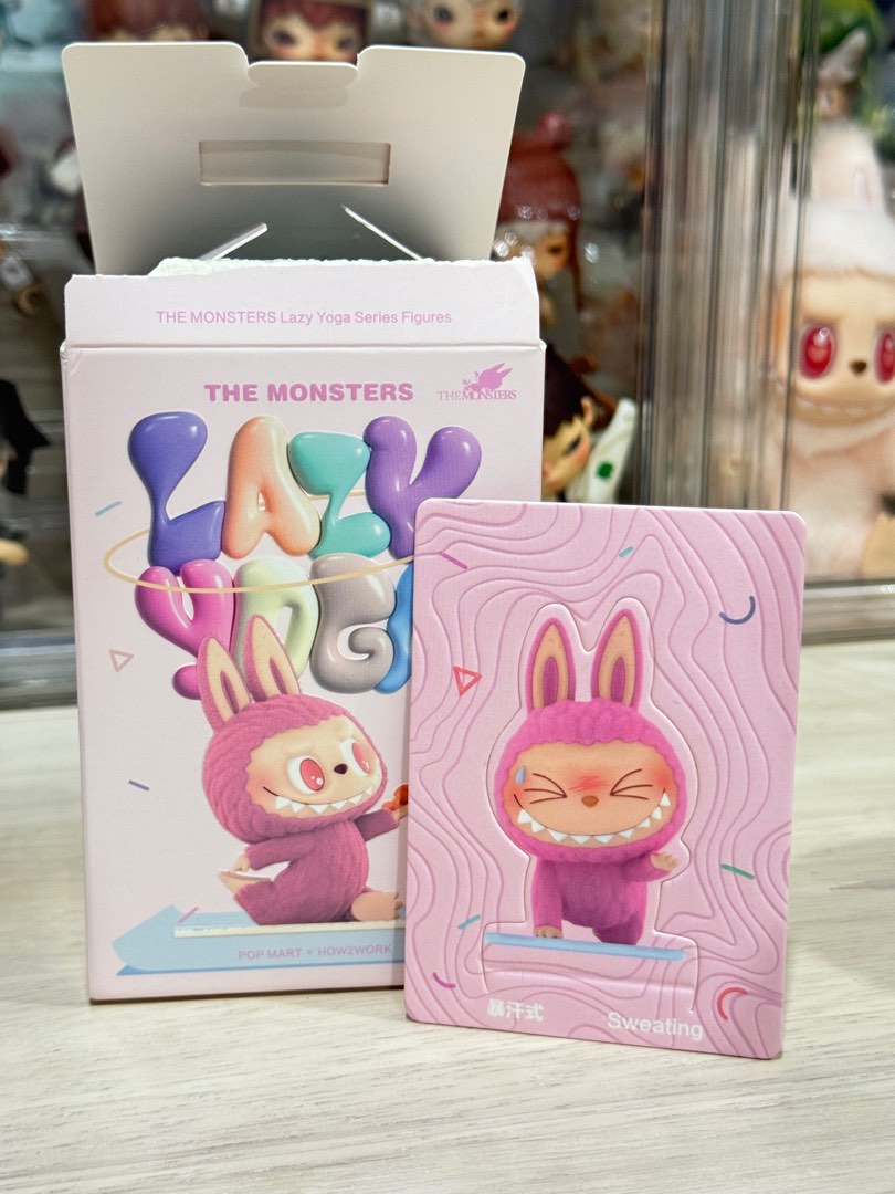 PopMart Labubu Lazy Yoga - Sweating, Hobbies & Toys, Toys & Games on ...