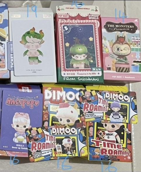 Popmart sweet bean, Dimoo, labubu, hacipupu, bunny, 蜡笔小新 / Shin Chan ...