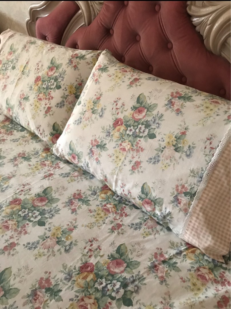 Preloved Catherine & Mott country rose king size quilt cover set ...