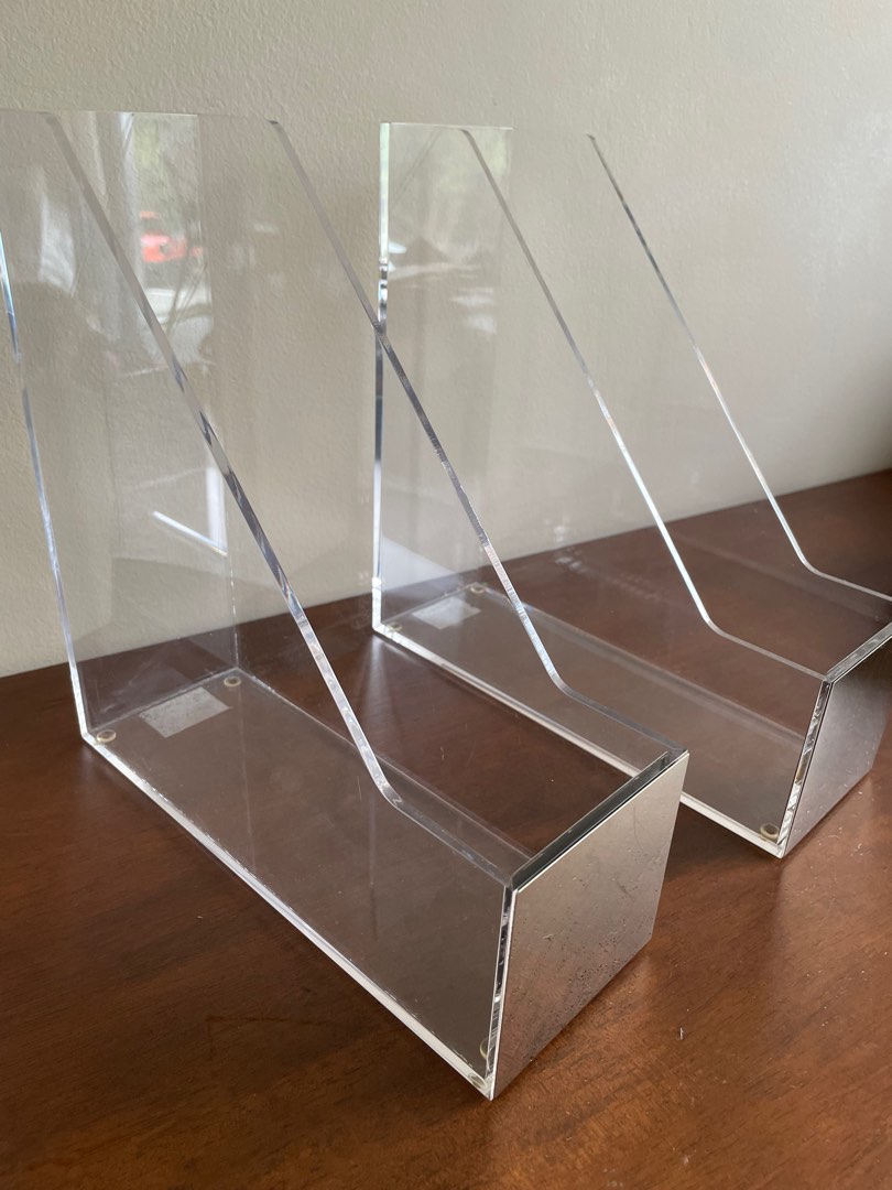 Premium Acrylic Magazine/ File Holder, Furniture & Home Living, Home ...