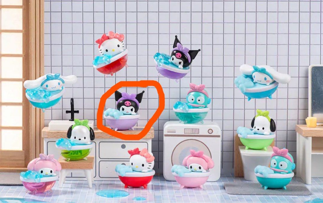 Sanrio 萌趣豆Bubble Bathtub系列 盲包/Kuromi(已確認）, 兒童＆孕婦用品, 嬰兒玩具 - Carousell