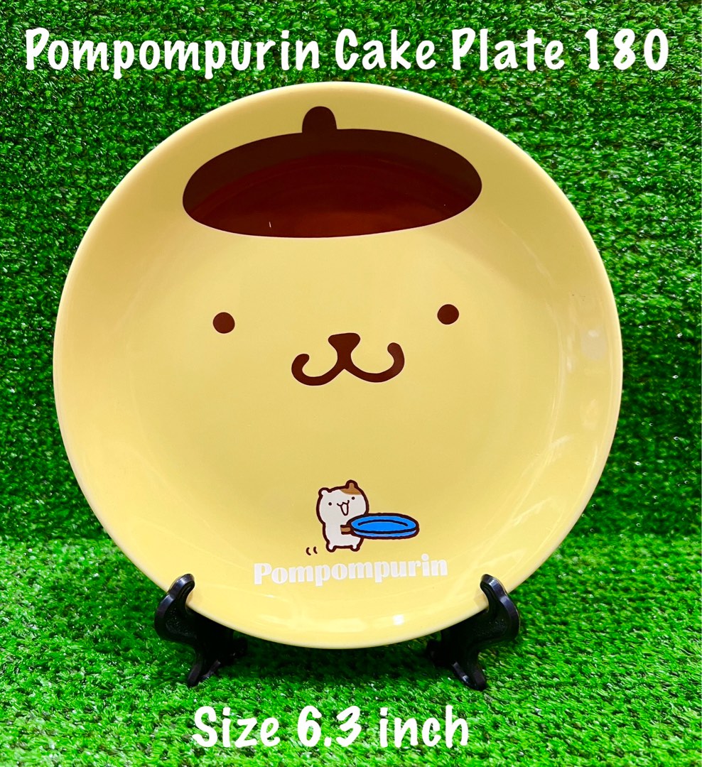 Sanrio Pompompurin Ceramic Cake Plate, Furniture & Home Living ...