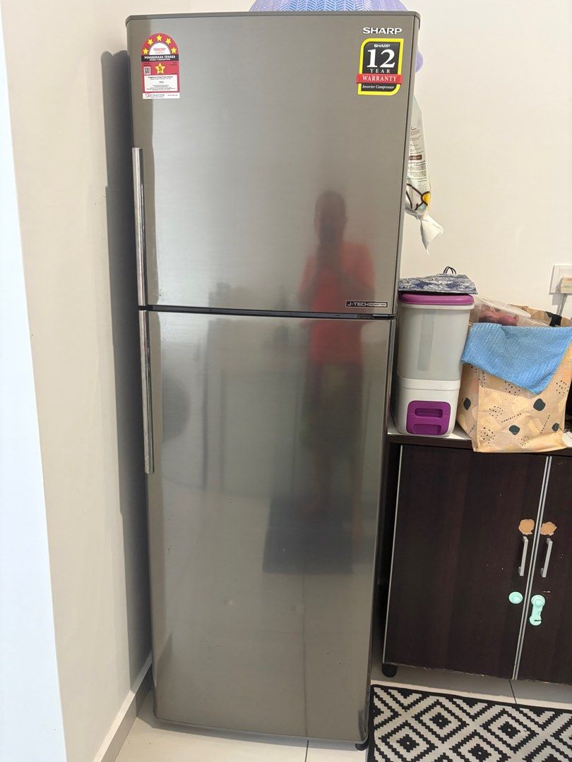 Sharp 400L J-Tech Inverter 2 Door Refrigerator SJ406MSS, TV & Home ...