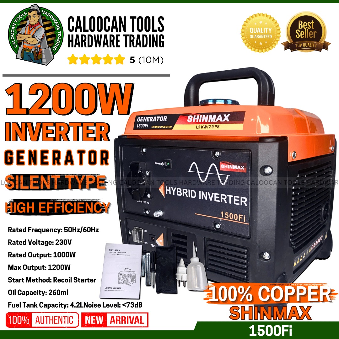 Shinmax Japan 4 Stroke Silent Type Hybrid Inverter Gasoline Generator ...