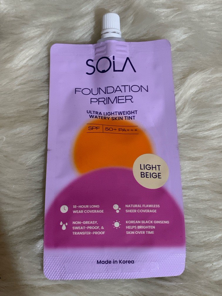 SOLA Foundation Primer, Beauty & Personal Care, Face, Makeup on Carousell