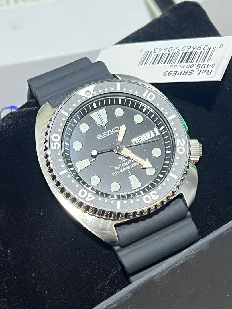 SRPE93J1 - Made in Japan Seiko Turtle Classic Black US Release model ...
