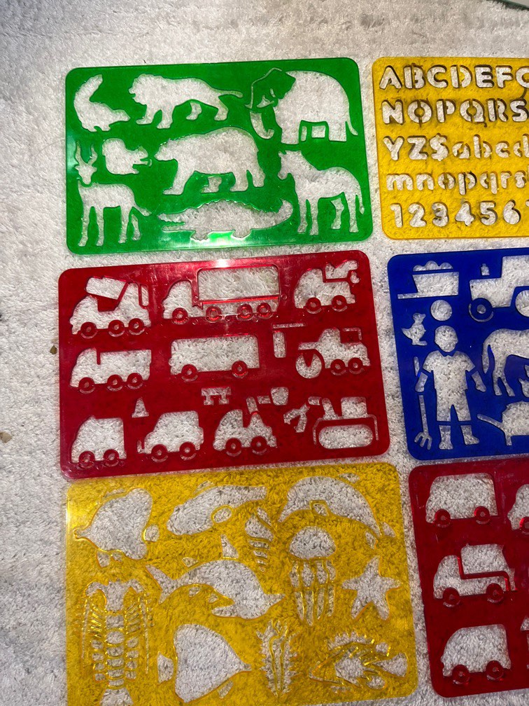 Stencil Drawing Plates for Kids, Hobbies & Toys, Stationary & Craft ...
