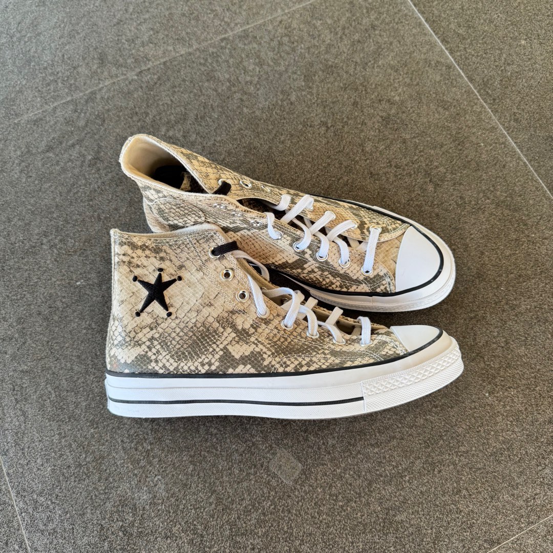 Stussy x Converse 70s snake skin, Men's Fashion, Footwear, Sneakers on ...