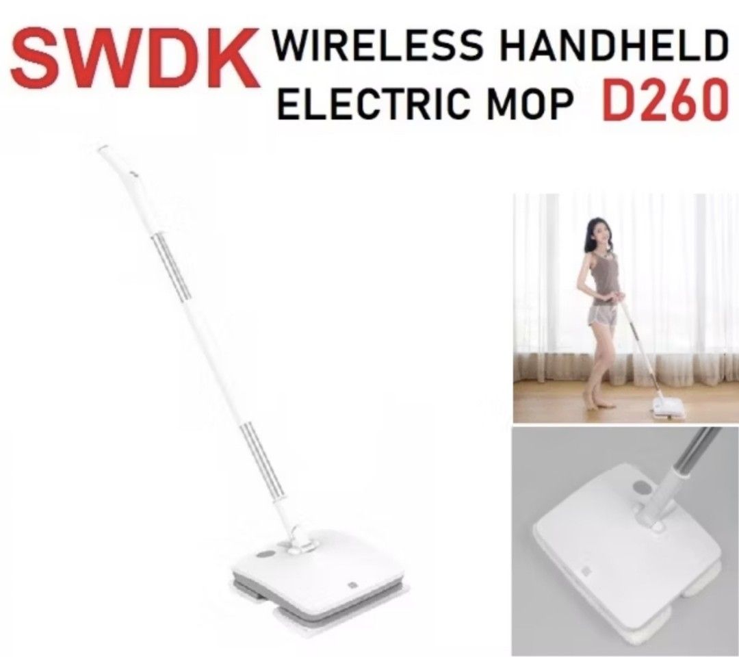 SWDK D260 Handheld Wireless Electric Mop Wiping Machine LED light, TV ...