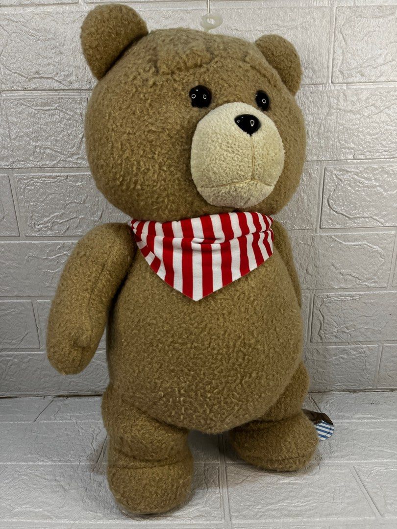 Ted The Movie Classic Teddy Bear with Striped Red Bandanna Plush ...