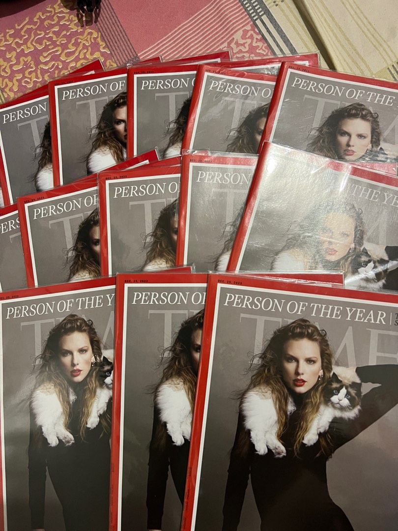 Time Magazine: Taylor Swift with Benjamin the cat, Hobbies & Toys ...