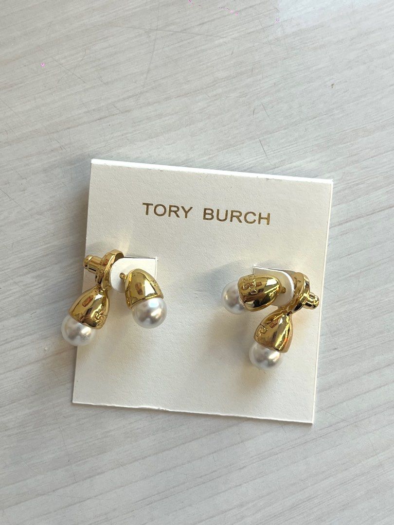 #蛇年行大運 TORY BURCH 施華洛世奇珍珠大力丸耳釘 耳環 （不議價） #蛇年行大運, 名牌精品, 精品配件在旋轉拍賣