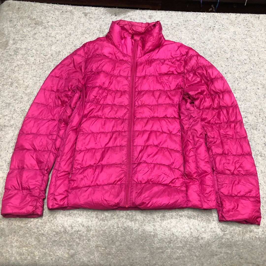 UNIQLO Ultra Light Down Jacket Pink Womens Size Large Winter Snow ...