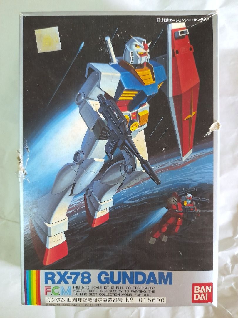 Vintage Bandai 1989 1/144 RX-78-2 Gundam Full Color Model 10th ...