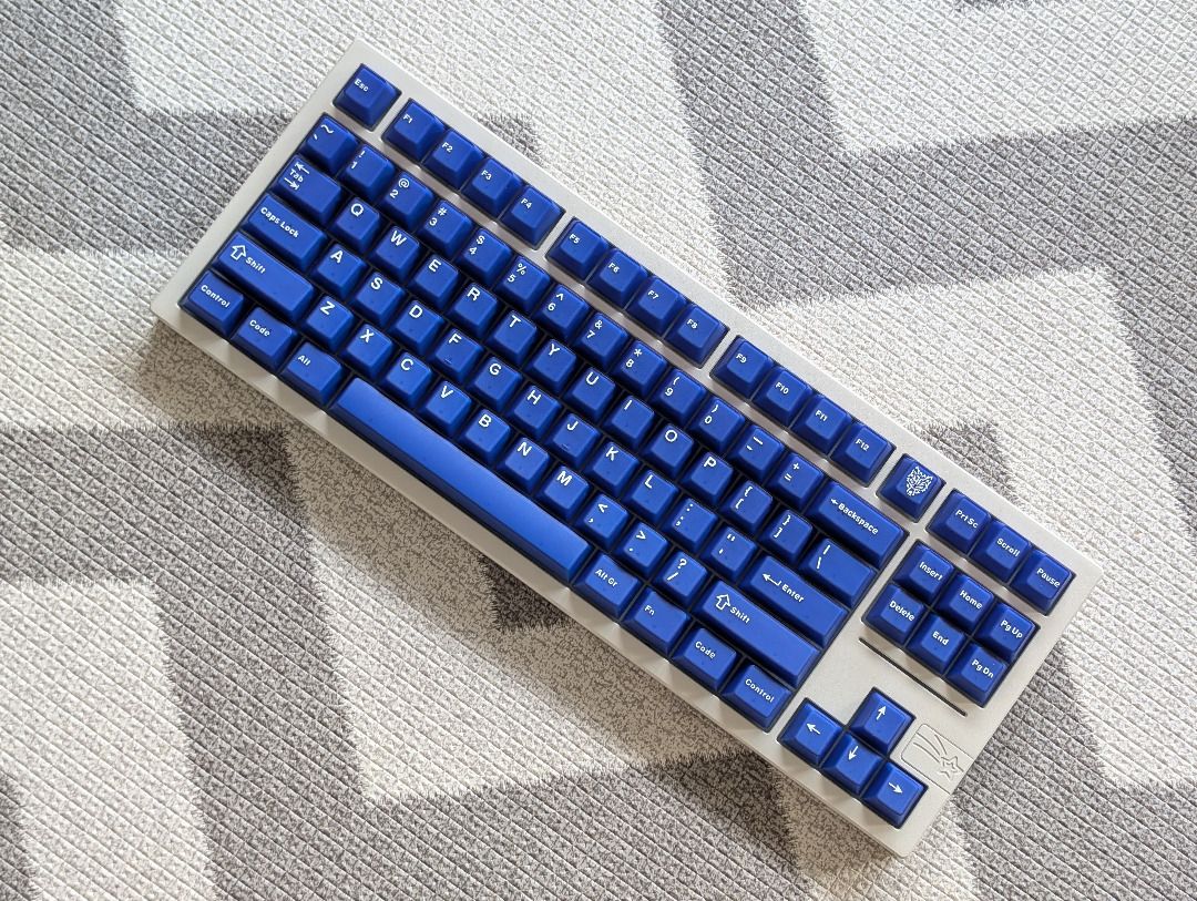 80% Aluminium TKL Custom Mechanical Keyboard (WhiteOnBlue2411) - Fully Modded Tri Mode ...