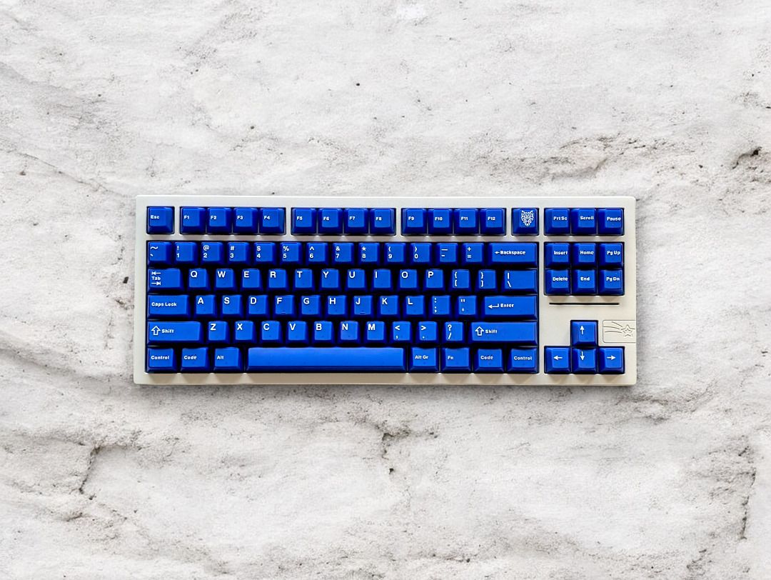 80% Aluminium TKL Custom Mechanical Keyboard (WhiteOnBlue2411) - Fully Modded Tri Mode ...