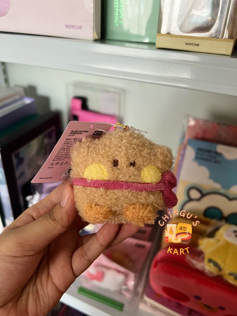 BT21 Shooky Enjoy Ponpon Keyring, Hobbies & Toys, Memorabilia & Collectibles, K-Wave on Carousell