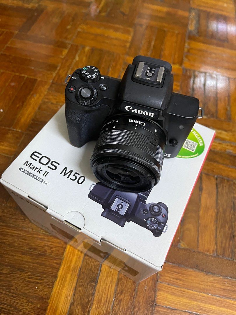 Canon EOS M50 mark ii with 15-45mm kit lens (mark 2) (sc:4k)(box ...