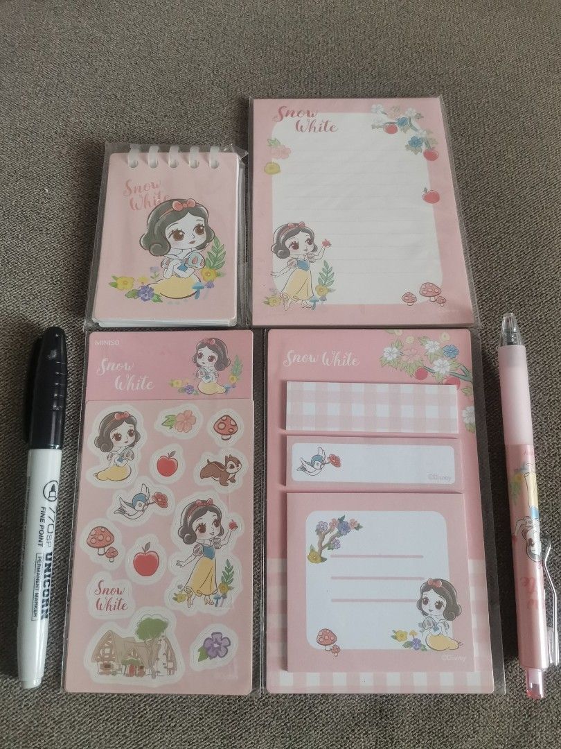 Combo 5 pcs Miniso Disney Princess Snow White Mix Items, Babies & Kids ...