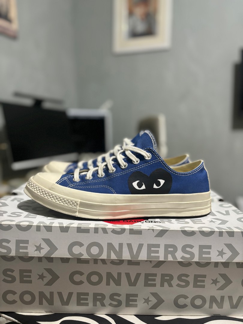 Converse X CDG Blue Quartz, Men's Fashion, Footwear, Sneakers on Carousell