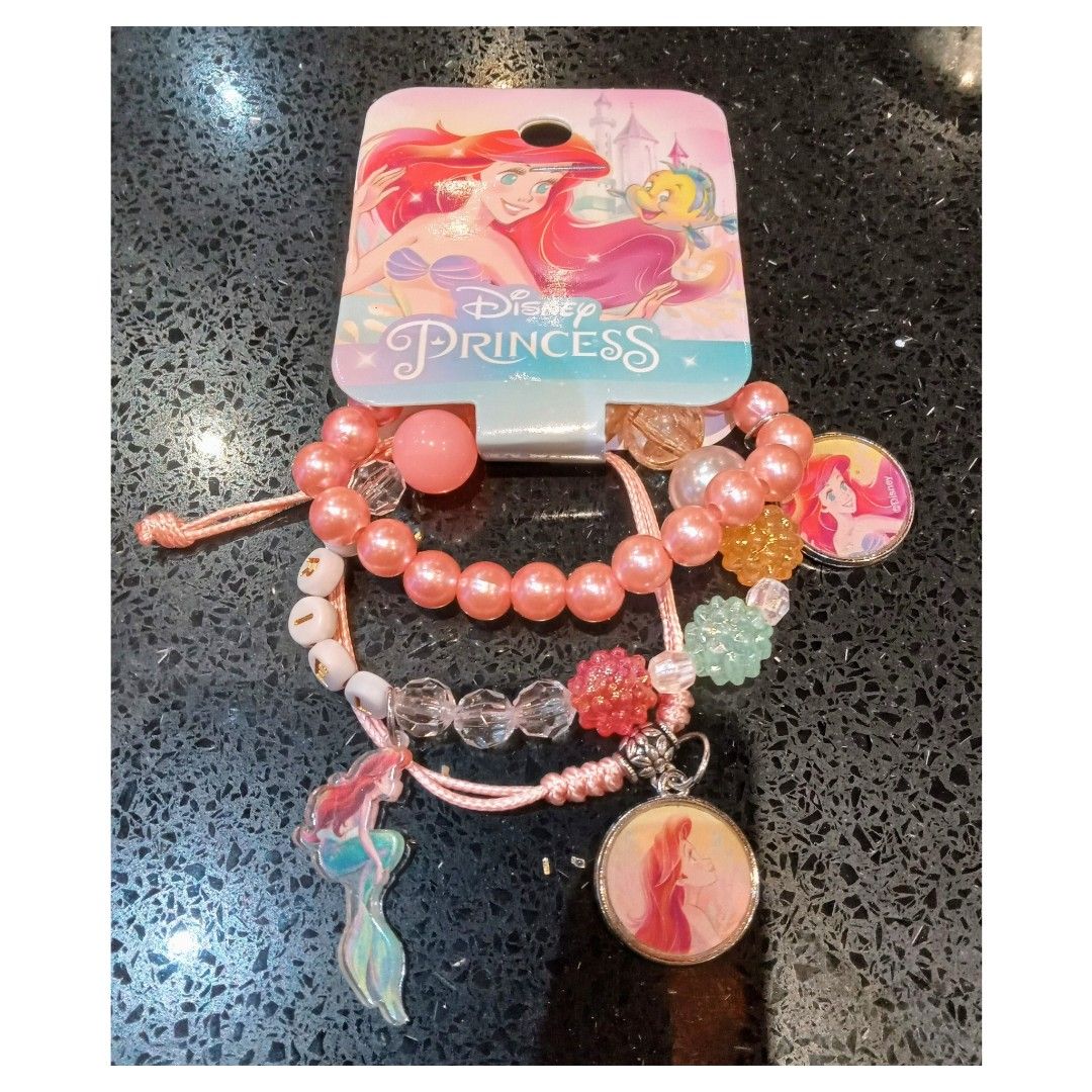 Disney Princess Ariel. The Little Mermaid bracelets. Jewelry set. 3 ...