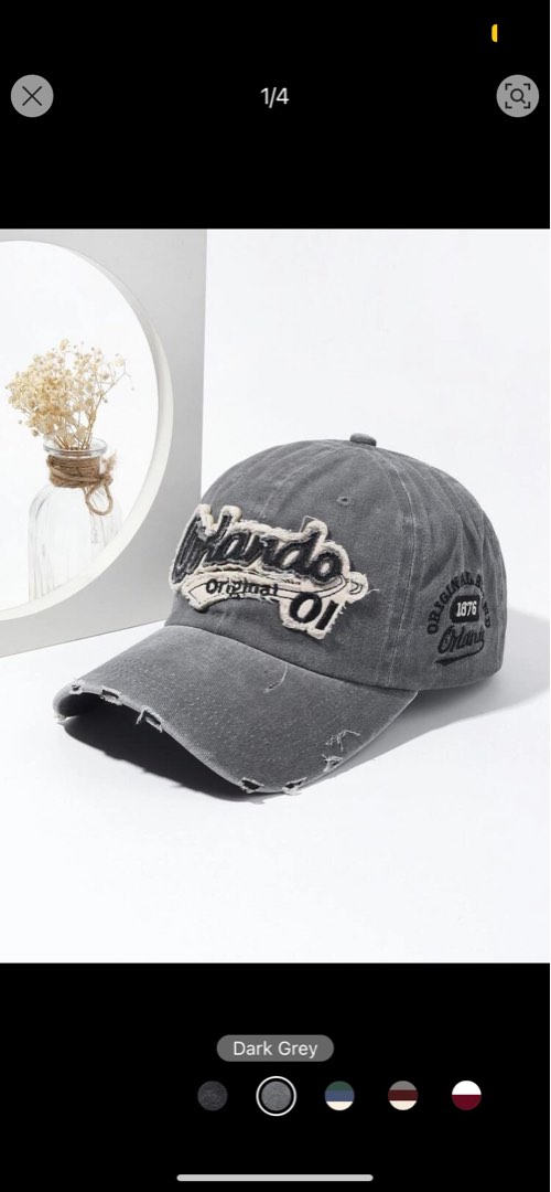 EMBROIDERED RIPPED BASEBALL CAP STREET, Men's Fashion, Watches ...
