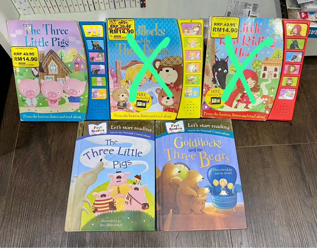 Hardcover Fairytale storybooks - The Three Little Pigs, Goldilocks and ...