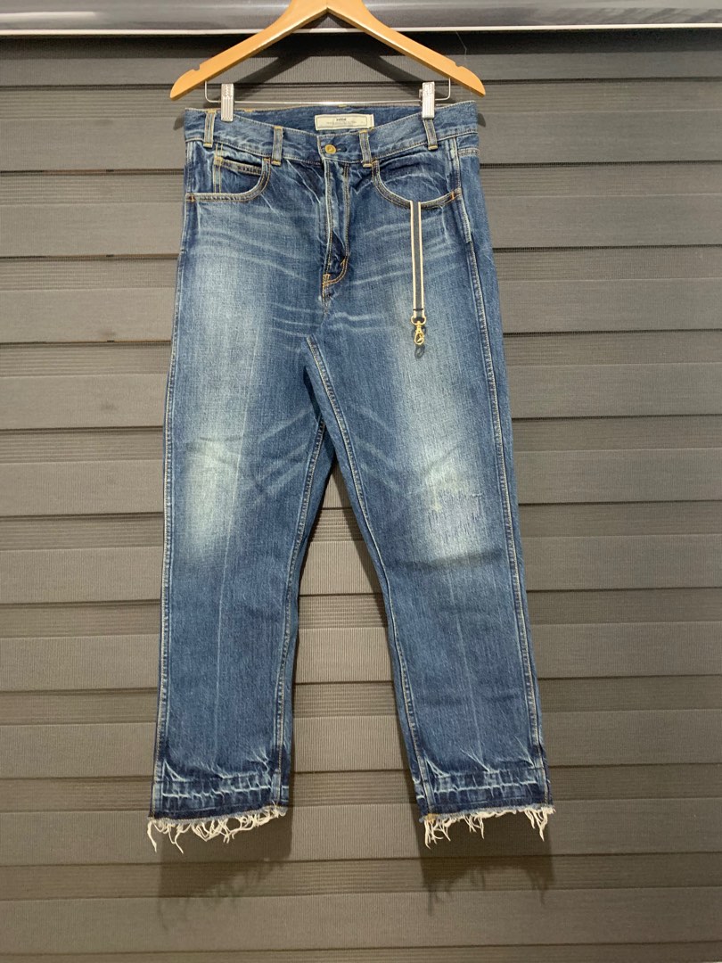 Initial Japan Unfinished Hem Denim, Women's Fashion, Bottoms, Jeans on ...