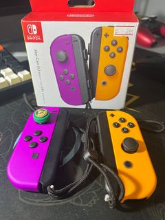 Authentic/Original NINTENDO SWITCH JOY-CON NEON RED/NEON BLUE + FREE ...