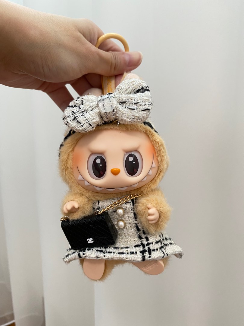 Labubu clothes tweed chanel, Hobbies & Toys, Toys & Games on Carousell