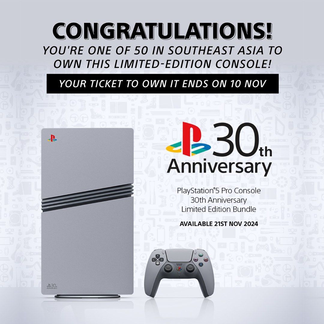Limited Edition PlayStation 5 Pro 30th Anniversary Bundle, Video Gaming ...