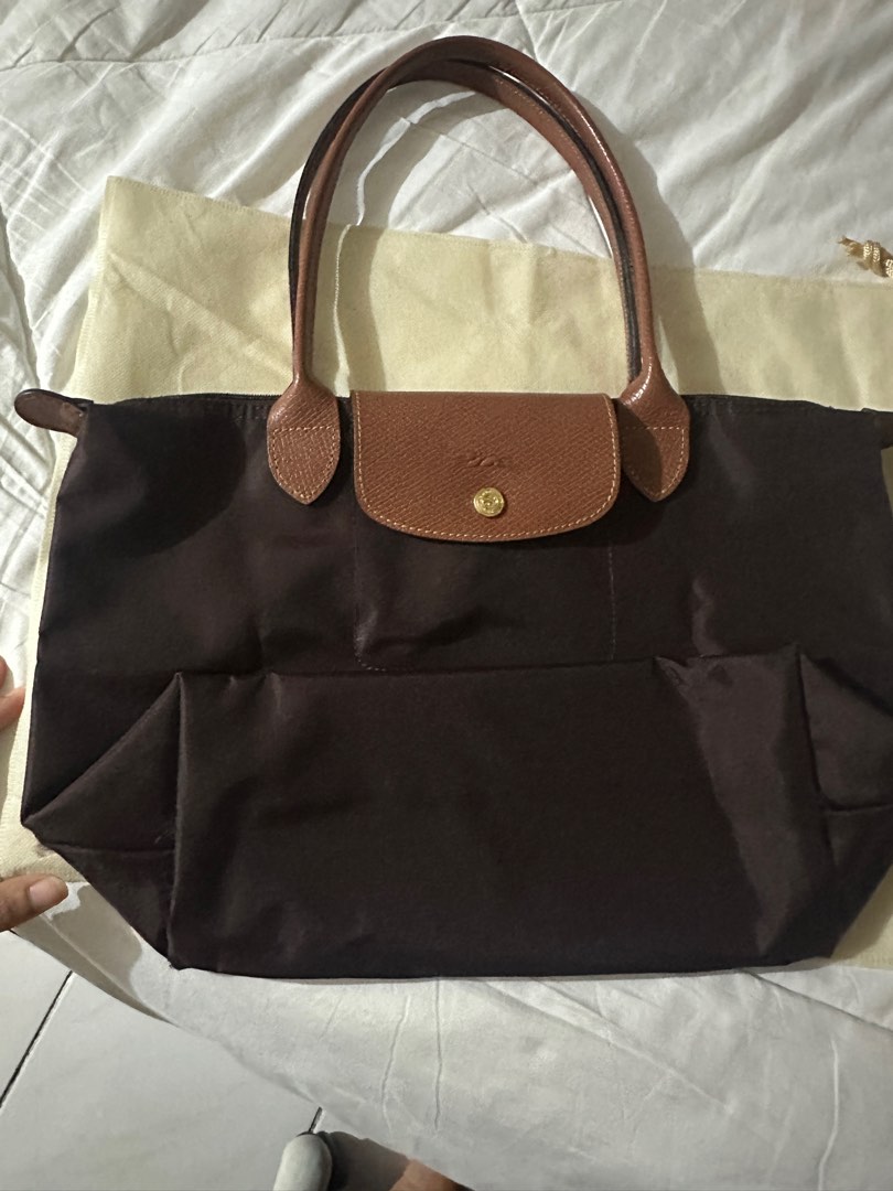 Longchamp Le Pliage Medium Chocolate, Luxury, Bags & Wallets on Carousell