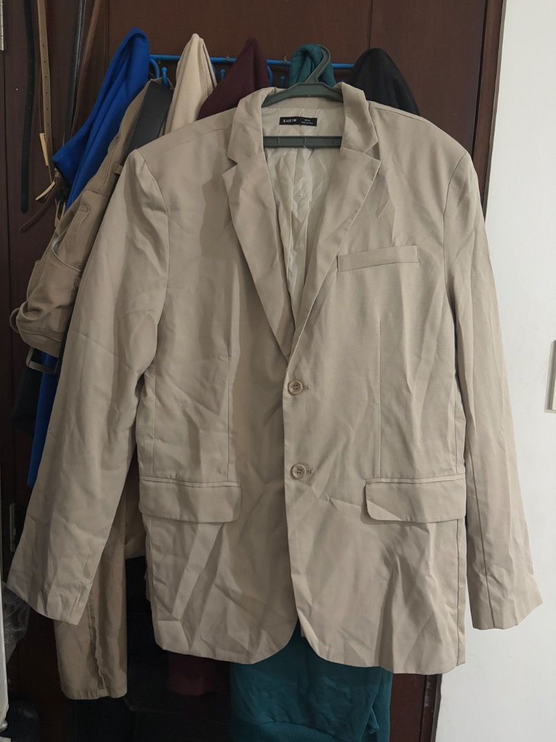 Manfinity Men 1pc Lapel Neck Blazer & 1pc Single Breasted Waistcoat ...